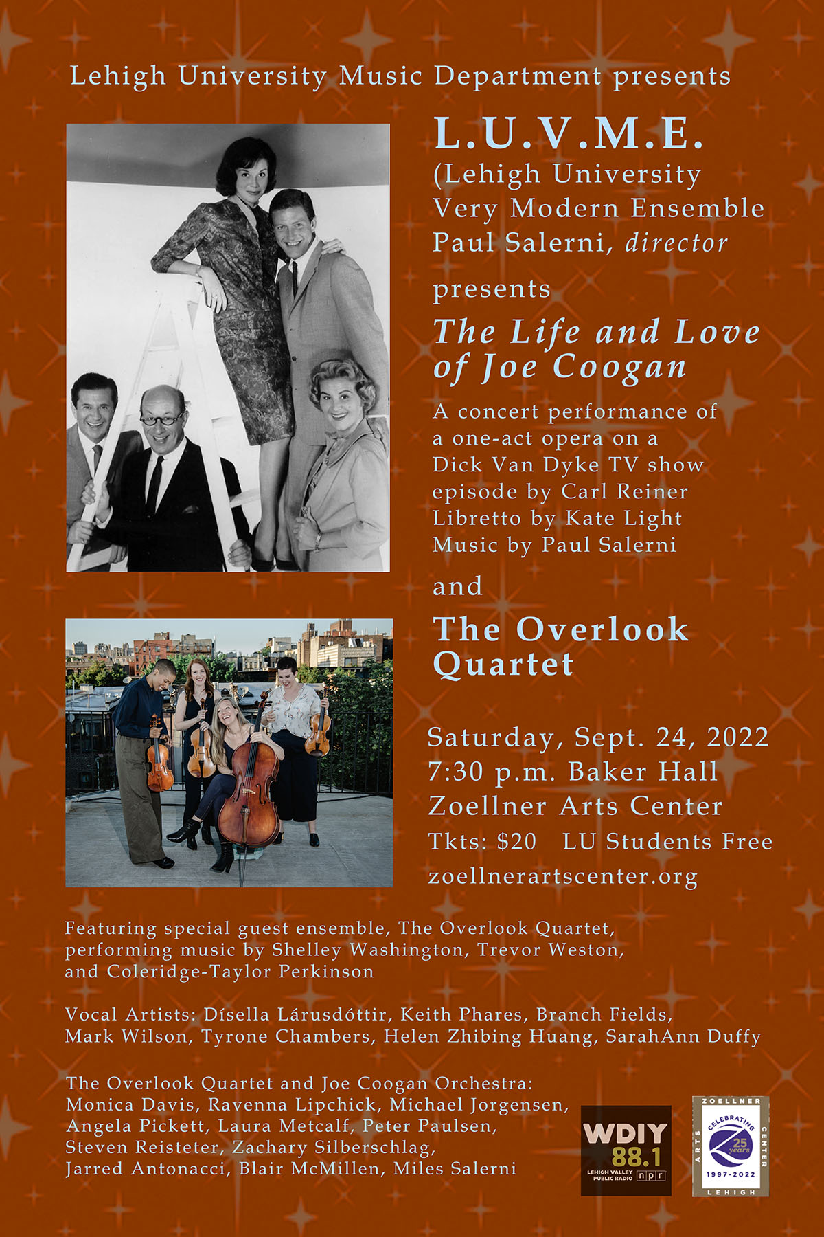 LUVME: The Life and Love of Joe Coogan & The Overlook Quartet | Department of Music